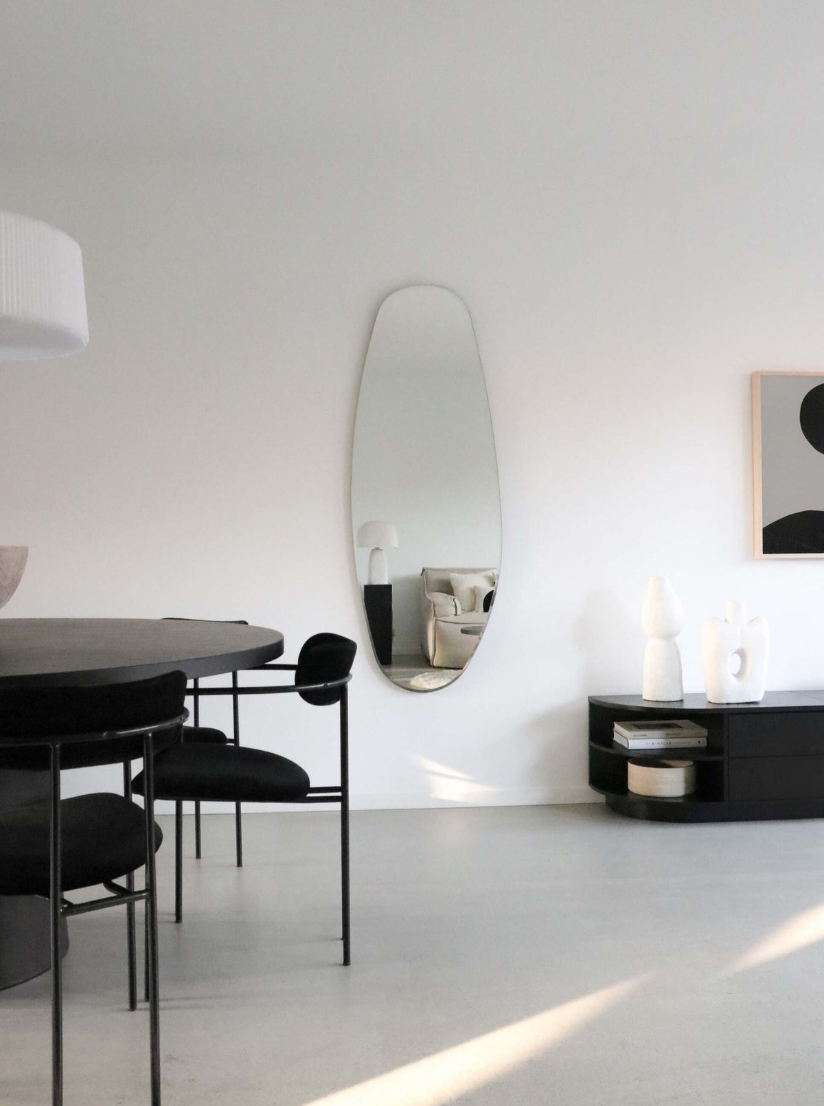 Opal spejl | Asymmetrisk 150 x 55 cm. | Køb hos Blossholm