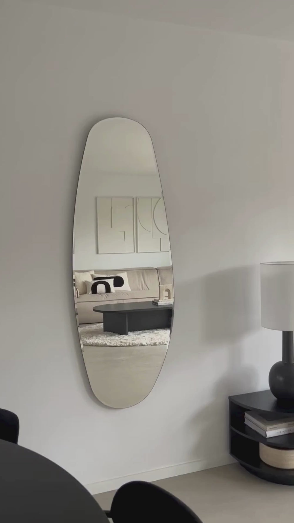 Opal spejl | Asymmetrisk 150 x 55 cm. | BLOSSHOLM